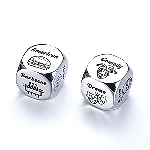 Funny Gifts for Girlfriend Boyfriend Valentines Day Gifts Anniversary Romantic Gifts for Him Her Metal Dice Date Night Gifts for Couples Husband Wife Birthday Naughty Dice for Women Men
