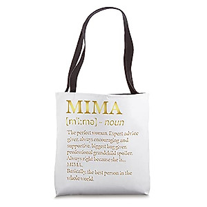 Mima Definition Grandma - Funny Grandmother Tote Bag