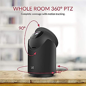 YI Dog Camera with Phone App, WiFi Indoor Cam with 2-Way Audio, Night Vision, 360-degree, Sound Motion Detection, Cat Pet Puppy Bird Animal Doggie Nanny Cam, Works with Alexa and Google Assistant