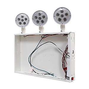 LFI Lights | UL Certified | New York City Approved Combo Exit Sign and Emergency Light | White Housing | Battery Backup