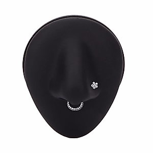 Black Silicone Nose Model,Simulated Soft Silicone Fake Nose Model for Piercing Acupuncture Practice,Nose Nose Stud Jewelry Display