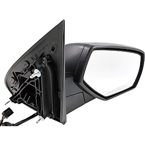 Kool Vue Passenger Side Power Heated Mirror for Chevrolet Silverado 1500 GMC Sierra 1500 2014-2018 Manual Fold Without Signal Light, Blind Spot Light, Memory & Puddle Lamp Textured