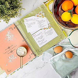 SwiftCube Recipe Binder 8.5x11 3 Ring Kit - Blank Recipe Book to Write in your Own Recipes with Recipe Cards 4x6, Dividers, Labels & Plastic Sleeves for your Printouts (Family Recipe Book Organizer)