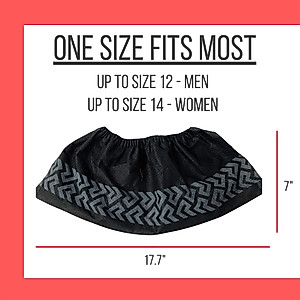 RE GOODS Shoe Covers - 100 Pack, X Large, Extra Thick With Non Skid Soles, Professional Sleek Black Disposable Boot and Shoe Booties, One Size Fits Most, Non Slip - Indoor/Outdoor