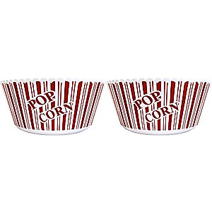 Popcorn Serving Bowl Large 10" X 4.75"- Set of 2 Tubs