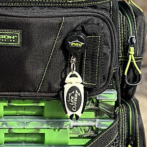 LINE CUTTERZ Patented Dual Hybrid Ceramic Cutter + Stainless Steel Micro Scissors Fishing Line Clipper - Glow-in-the-Dark