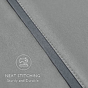 Fittia Silky Satin Body Pillow Pillowcase for Hair and Skin, Silk Body Pillow Case Cover 20x54 with Envelope Closure, Soft Long Pillowcase, Slivergrey, 1 Pack