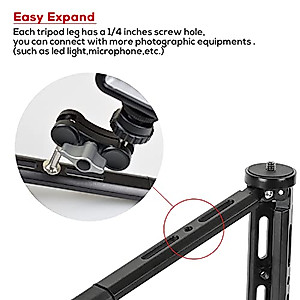 EaxanPic Aluminum Mini Tripod, Desktop Tabletop Stand Tripod for Zhiyun Smooth Q/4, Crane Plus/2,Weebill s, Ronin S/SC/RS2/RSC2, Osmo Mobile,Gimbal Handle Grip Stabilizer Tripod