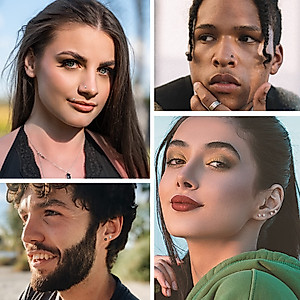 ORAZIO 10Pcs 18G Nose Studs - 316L Stainless Steel Stud Nose Rings for Women CZ Screwback Nose Piercings Cartilage Earrings Lip Rings Small Flatback Stud Earrings for Sensitive Ear Internally Threaded