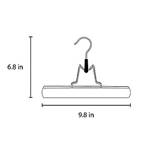 Topline Classic Wood Pants/Skirt Clamp Hangers - Natural Finish (10 Pack)