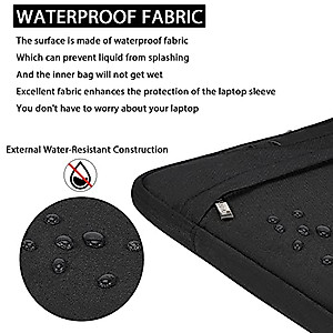 V Voova Laptop Shoulder Bag Carrying Case 17 17.3 inch for Men Women,Slim Computer Sleeve Tablet Cover Compatible with MacBook 17,HP Envy 17/Pavilion 17,Lenovo,Acer Asus Dell Notebook,Black