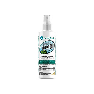 Benefect Botanical Decon 30 Disinfectant Cleaner, 4 oz. Spray Bottle, Light Lemon & Thyme Scent, Hospital Grade Disinfectant, Kills Over 99.99% of Germs, Safe for Food-Contact Surfaces (Pack of 4)