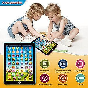 STOULKD Kids Tablet -Learning Pad,with 6 Games to Learn Music/Words/Learning Letters / Alphabet,Education Tablet for Kids for Boys & Girls 3 Years Up…