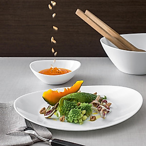 Bormioli Rocco Prometeo 12.5" Opal Glass Steak Plates, White, Set of 12