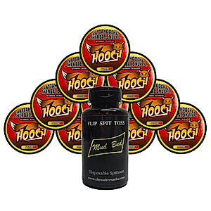 Hooch Herbal Snuff Spitfire Pouch Packs - 10 Cans - Includes Mud Bud Disposable Spittoon - Black