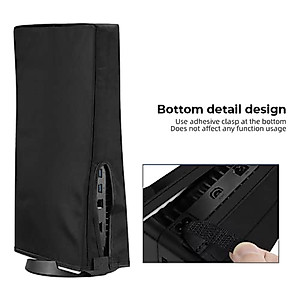 Console Cover for PS5 Console Protection Dust Cover PS5 Dustproof Anti-Scratch Anti-Fall Waterproof Protector Case for Sony Playstation 5 dust Protection Sleeve with dust Plug (Grey)