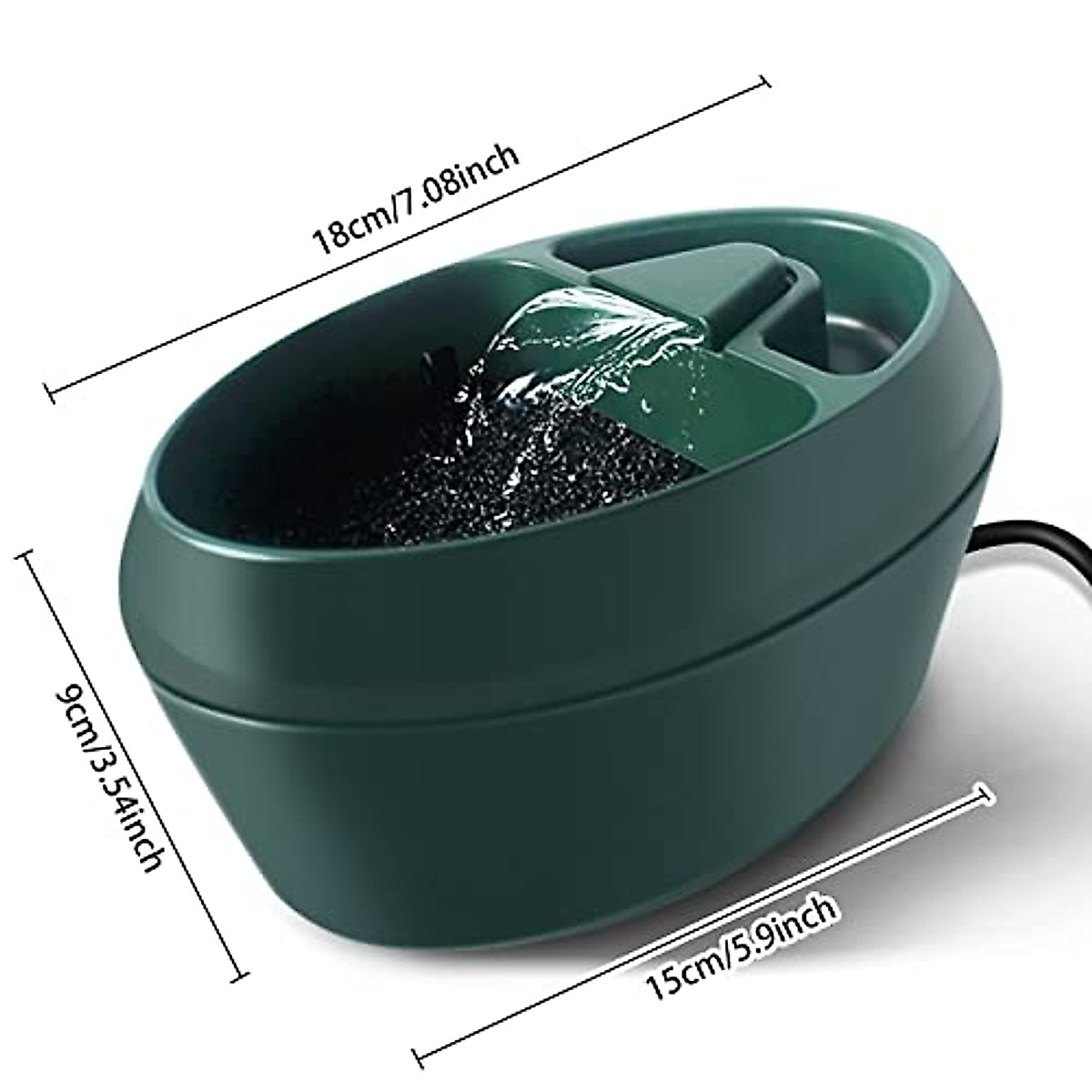 MYGIIKAKA Reptile Drinking Water Fountain Chameleon Accessories Automatic Circulation System with Trough, Bearded Dragon Cage Accessories Reptiles Habitat Waterfall for Snake/Lizard/Chameleon/Turtle