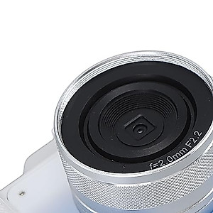 HD Digital Camera, Dual Lens Anti Shake 3.0inch IPS Display USB Connection 4K Digital Camera 18X Autofocus for Traveling (White)
