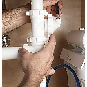 GE Reverse Osmosis System & Under Sink Water Filter | Faucet & Easy Install Kit Included | Premium Filtration Reduces Lead, Chlorine & More | Replace Filters Every 6 Months | GXRM10RBL