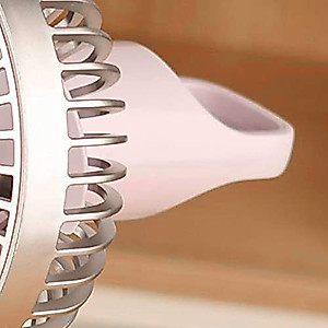 CHICIRIS Vintage Desk Fan, Detachable Retro Vintage Electric Fan USB Charging Metal for Students for Classroom (Light Pink)