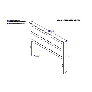 AFI NoHo Queen Headboard in Walnut