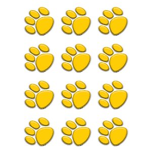 Teacher Created Resources Mini Accents, Gold Paw Prints (5120)