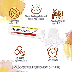 Boiron Oscillococcinum Homeopathic Medicine for flu-Like Symptoms, White, 36 Count