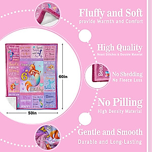 6 Year Old Girl Gifts, Gifts for 6 Year Old Girl, 6 Year Old Girl Birthday Gift Ideas, 6 Year Old Girls Gift Ideas, 6th Birthday Gifts for Girls, Best Gifts for 6 Year Old Girls Blanket 60"x50"