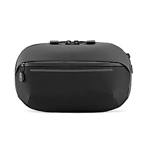 NOMATIC Navigator Premium Sling Bag - 1L w/ 2L Built-In Expansion - Slim & Lightweight Crossbody Bag, Fanny-Pack - Water Resistant Everyday Bag (Black)