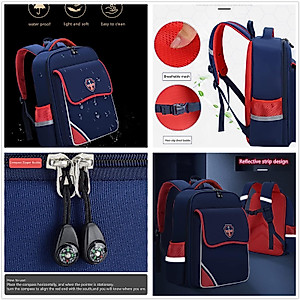 bdhjzytt Tiantian new school bag for students, best for kindergarten elementary school students, light and waterproof (Red)