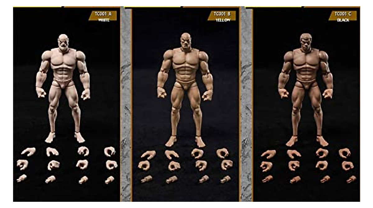 1/12 Scale Muscular Action Figure - Flexible and Strong