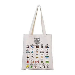 MNIGIU HIMYM Inspired Large Tote Bag (Shopping Bag, HIMYM Fans Gift, Tv Series Merchandise)