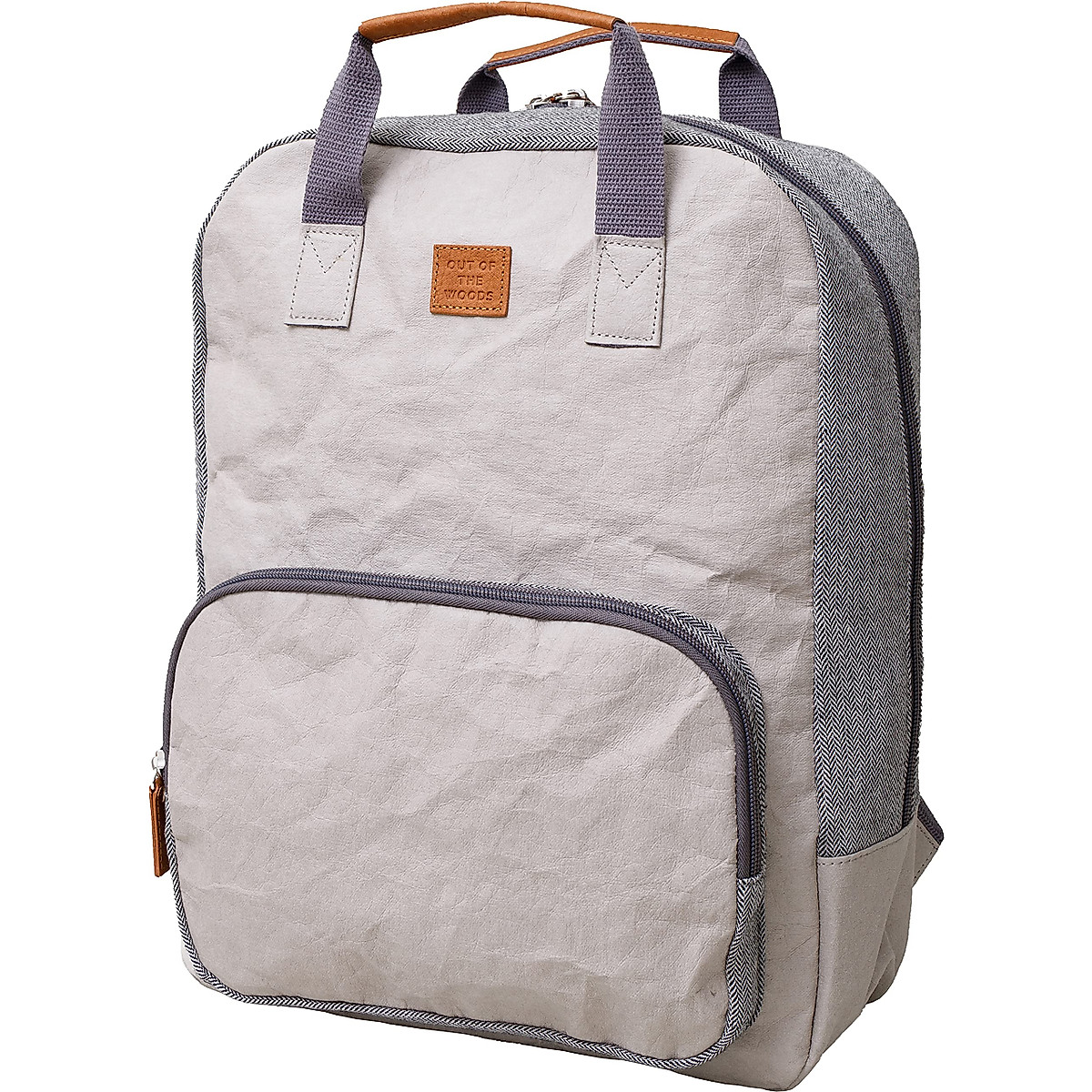 Out of the Woods Supernatural Paper Backpack Multi-Pocket Backpack with Vegan Paper – Washable Backpack with Zippered Body & Front Pocket – Sustainable, Ethical Backpack / Laptop Bag