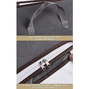 XCJTGRY 3 Pack Large Capacity Clothes Storage Bag Organizer with Reinforced Handle,Foldable with Sturdy Zipper, Clear Window Storage Bag 90L