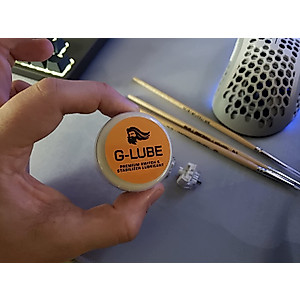 (Lubricant + Brush) G-Lube Glorious Switch Lubricant for Mechanical Keyboards and Stabilizers + Glorious Lube Brush for Mechanical Gaming Keyboard Switches and Stabilizers (Bundle)