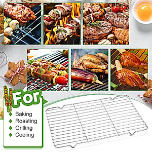 Decymis Cooling Rack and Baking Rack with Stainless Steel, 2 - Pack Heavy Duty Cooling Racks for Cooking and Baking, Sturdy Cookie Cooling Rack 13.5 x 9.4Inches, Easy to Clean Oven & Dishwasher Safe