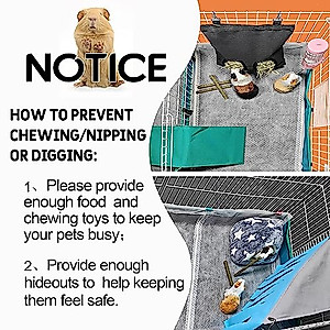 GINIDEAR Disposable Guinea Pig Cage Liners, Charcoal Odor Controlling Absorbent Waterproof Bedding for Rabbits, Bunnies, Chinchillas, Puppies and Other Small Animals .18"x24",24 Count