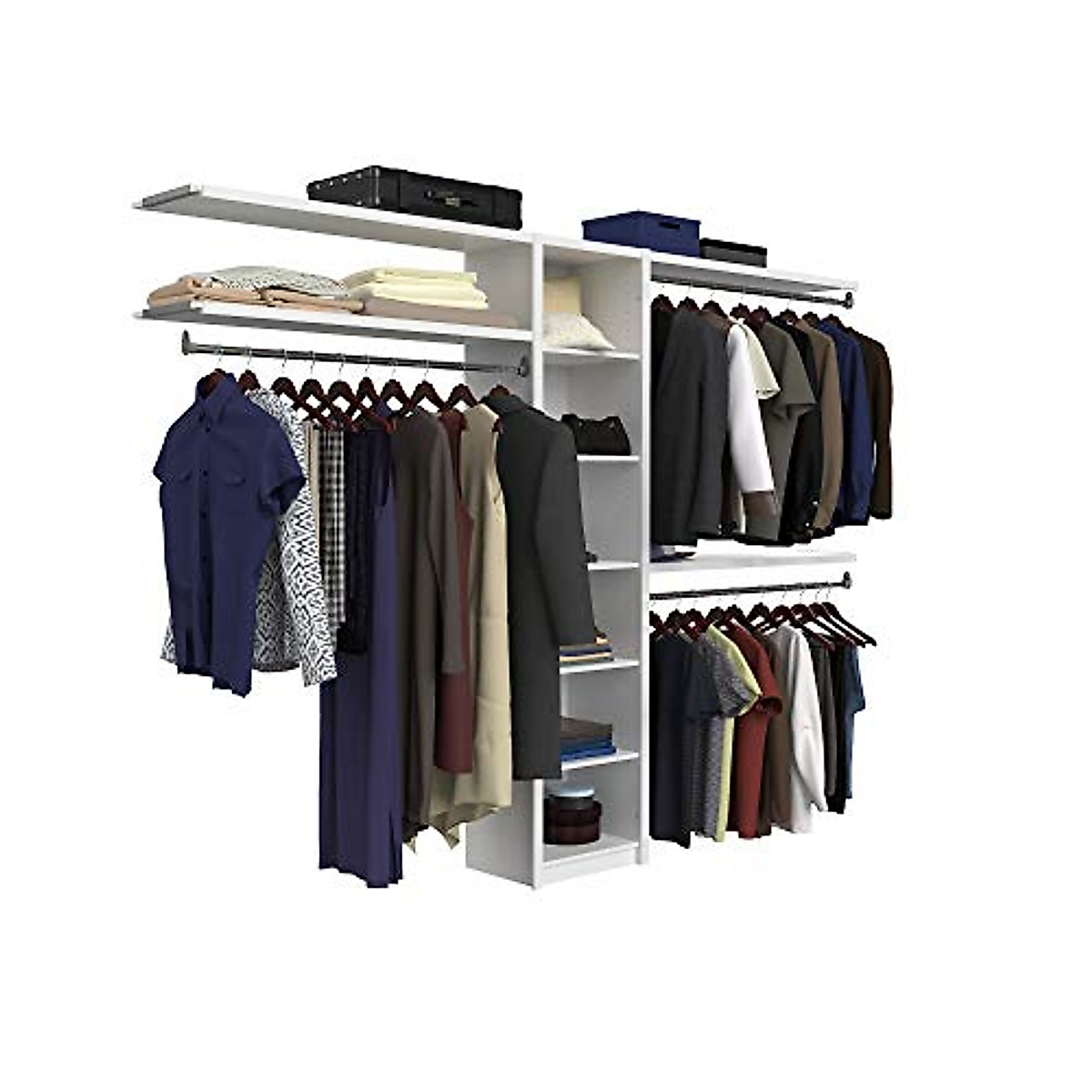 ClosetMaid 6105340 SpaceCreations 44" - 115" Wood Closet Organizer Kit, Classic White