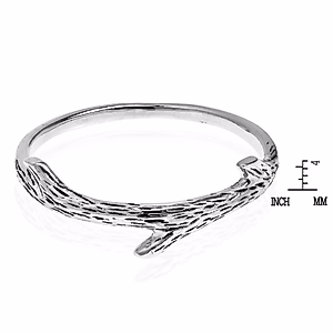 AeraVida Everyday Nature's Tree Branch .925 Sterling Silver Ring (7)