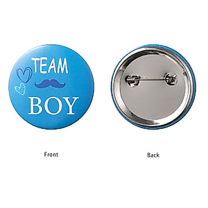 Favide 40 Pieces Gender Reveal Button Team Boy Girl Button Pins for Baby Shower Party Supplies, 2 Inches