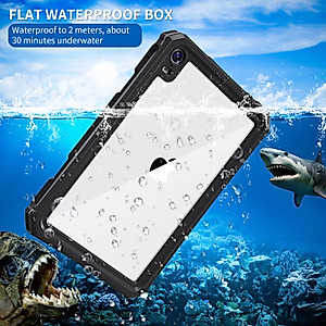 AICase iPad Mini 7 A17 Pro Case Water Proof 2024 iPad Mini 6 2021 (6th Generation) 8.3 Inch Waterproof, Dustproof, Shockproof Case Cover with 360 Full-Body Protection, with Lanyard and Kickstand