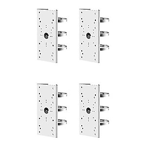 PM DS-1275ZJ Universal Vertical Pole Mount Adapter for most Wall Mounts Cameras PTZ (WHITE- 4 PK)