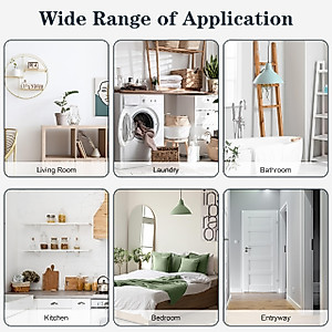 SUNLEI Bathroom Cabinet Wall Mounted with Mirror Door, Over The Toilet Storage Cabinet with Doors and Shelves, Bathroom Medicine Cabinets with 6 Open Shelves for Bathroom Organizer or Laundry(White)