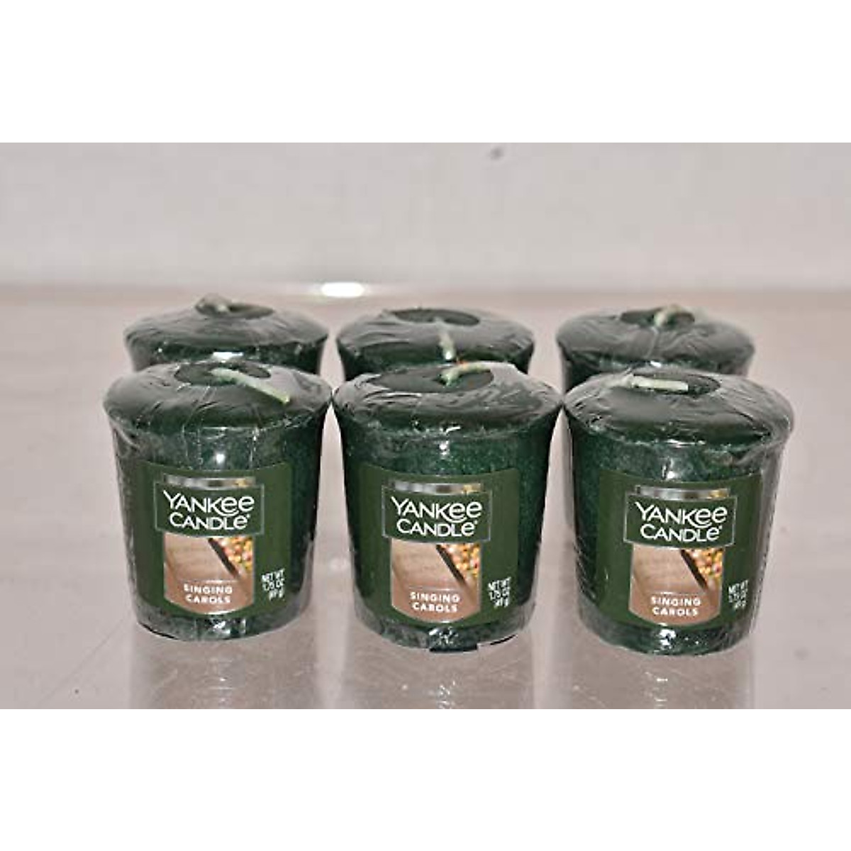 Yankee Candle Singing Carols Lot of 6 Sampler Votive Candles 1.75oz