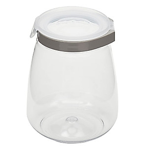 Home Basics 64 oz. Clear Flip-Top Storage Container Organize a Variety of Dry Goods | Versatile Food Storage Solution for Kitchen Organization and Pantry Management