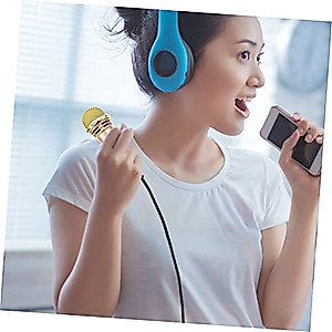 Milisten 4pcs phone microphone mini karaoke vocal mobile microphone stereo microphone female adapter microphone for singing portable mic Singing Microphone plastic miniature tablet