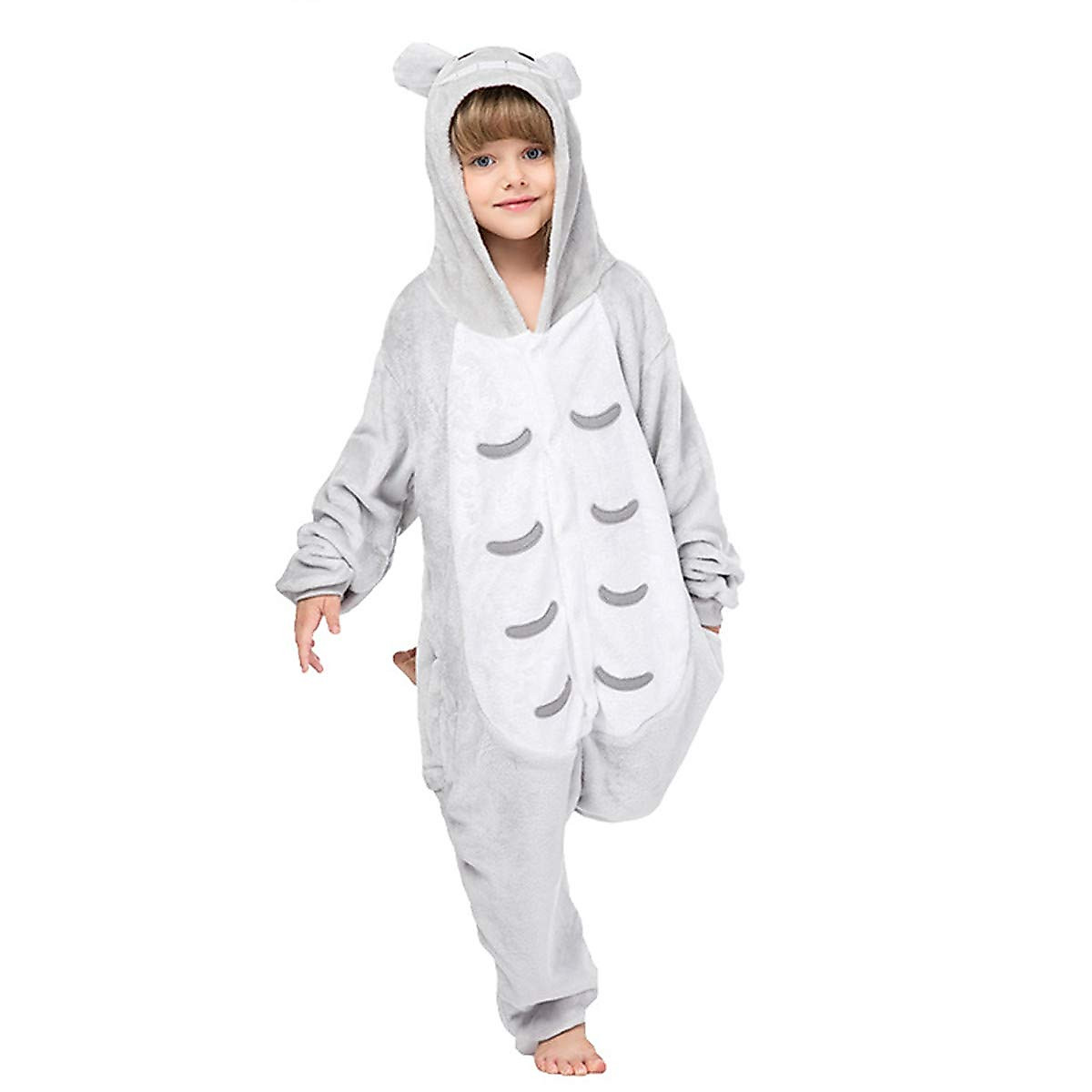 Canday Sleepwear Hoodie One Piece Unicorn Cartoon Unisex Kids Animals Jumpsuits Cosplay Pajamas