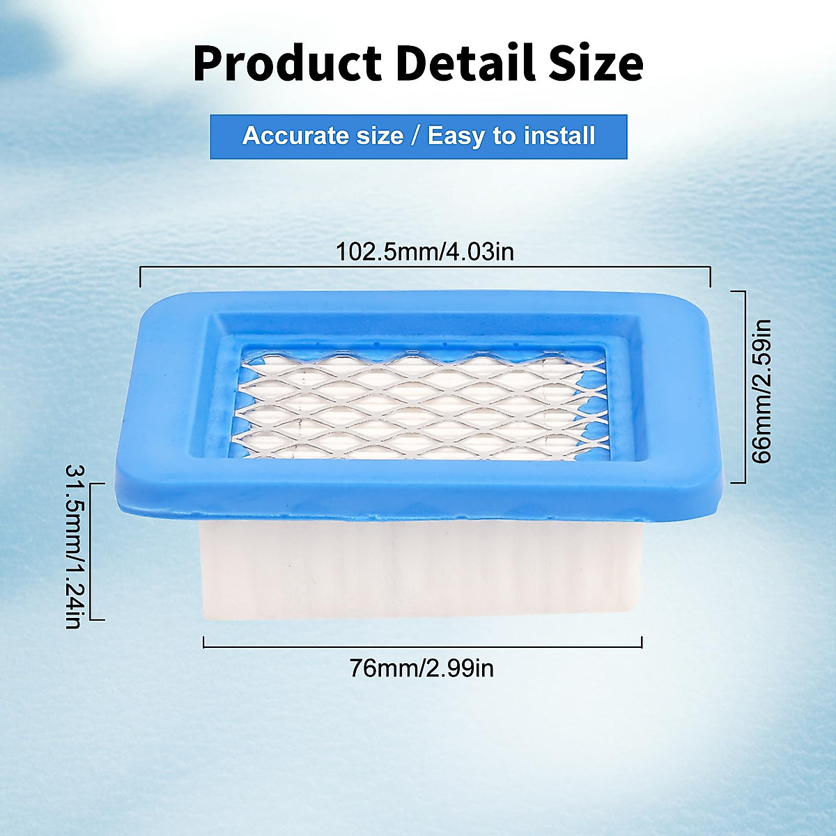 JICHEKU A226000032 Air Filter for Echo PB403 PB403H PB403T PB413H PB413T PB500H PB500T PB580H PB580T PB603 PB611 PB620 PB620ST PB650 PB650H PB650T PB651T PB755SH PB755ST A226000031 Leaf Blower 5PCS