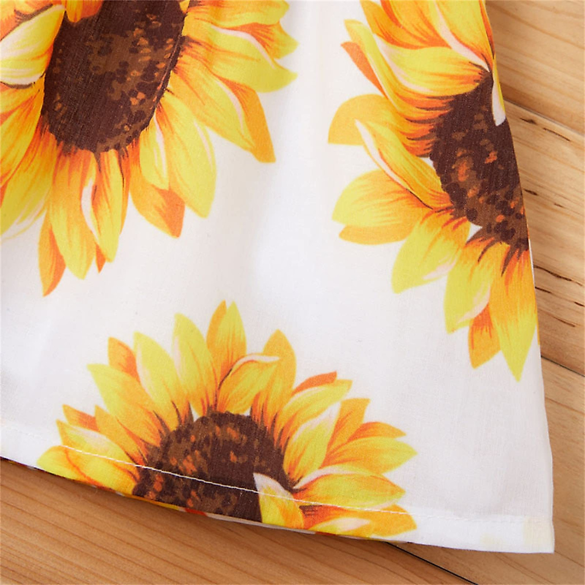 PATPAT Newborn Baby Girl Dress Baby Clothes Sunflower Print Dress Infant Outfit Baby Girl Clothes 3-6 Months