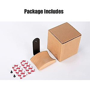 Mt.Jun Wood Headphone Wall Mount Holder, with VHB Adhesive Tape and Screw, Holds 10 lbs (Black & Beech)